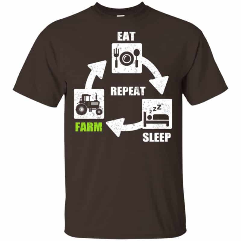 Eat Sleep Farm Repeat Farming T-Shirts, Hoodie, Tank - 0sTees