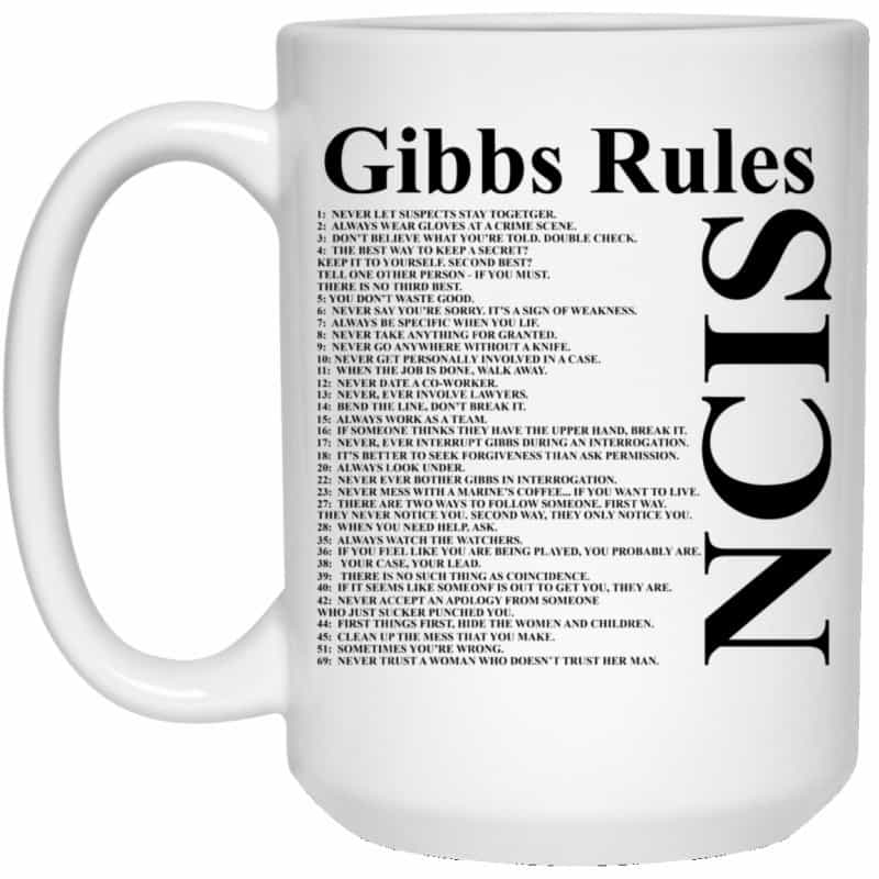 NCIS Gibbs Rules Mug | 0sTees