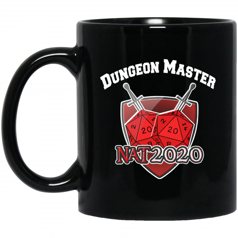 Dungeon Master Nat 20 DnD D20 Dungeons Dragons Mug - 0sTees