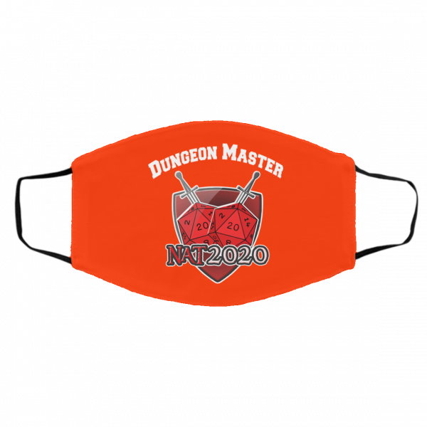 Dungeon Master Nat 20 DnD D20 Dungeons Dragons Face Mask - 0sTees