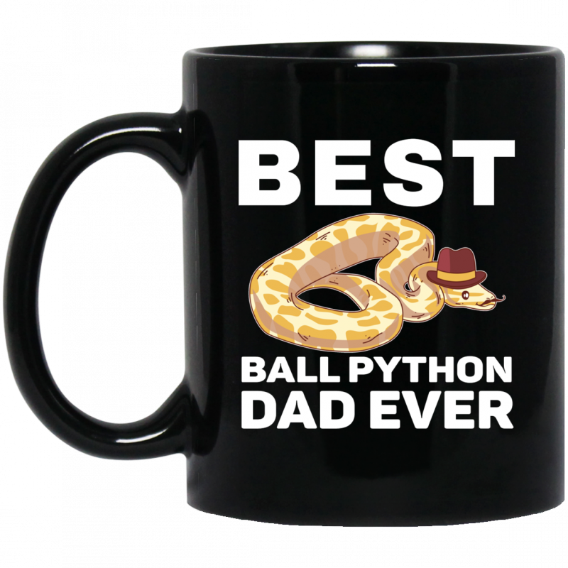 Best Ball Python Dad Beard Mustache Pet Snake Mug - 0sTees
