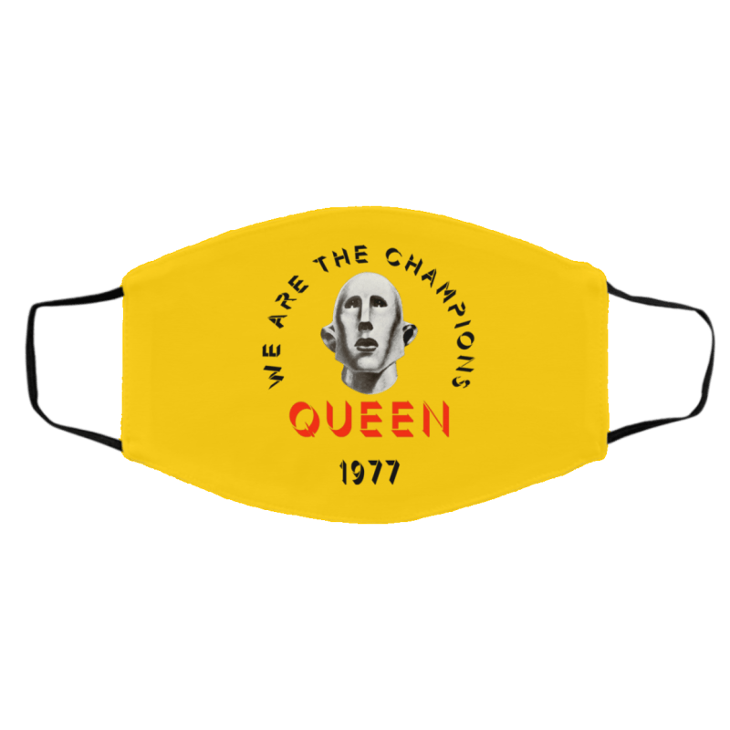 Queen We Are The Champions Queen 1977 Face Mask - 0sTees