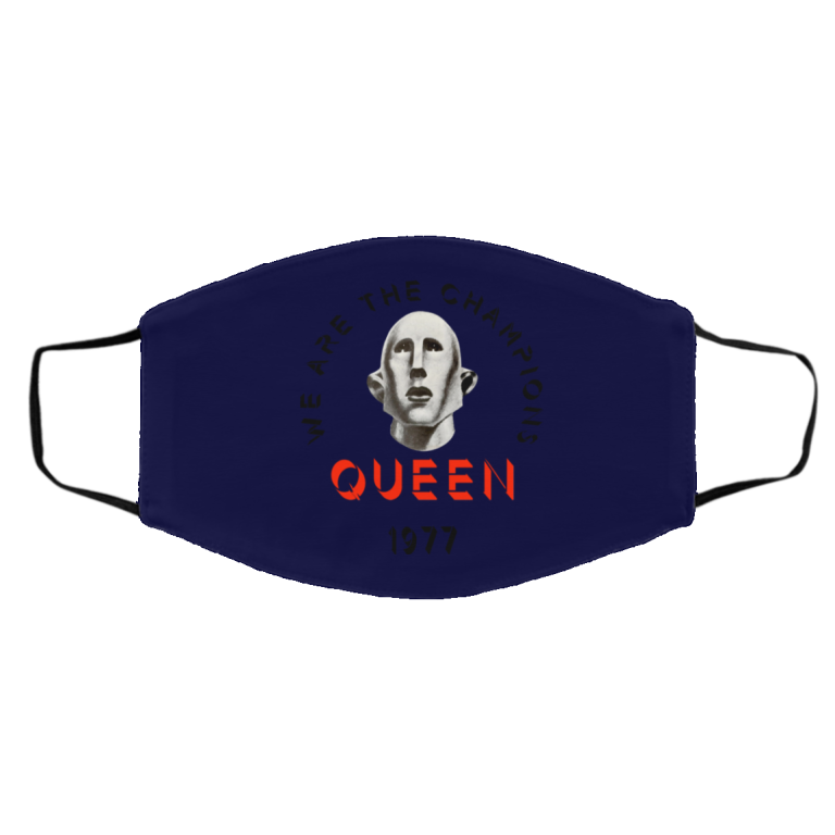 Queen We Are The Champions Queen 1977 Face Mask - 0sTees