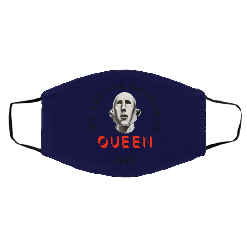 Queen We Are The Champions Queen 1977 Face Mask - 0sTees