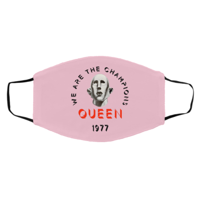 Queen We Are The Champions Queen 1977 Face Mask - 0sTees